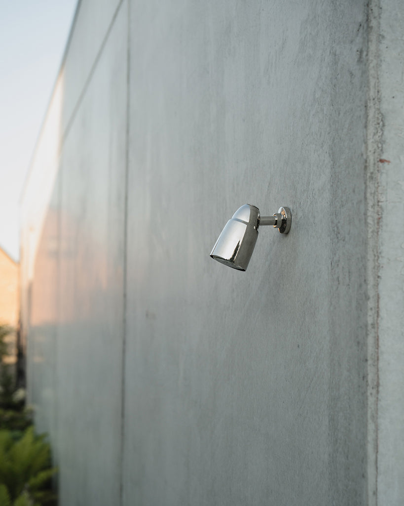 Ealing Surface Spotlight | Polished Nickel | Garden Lighting | Corston