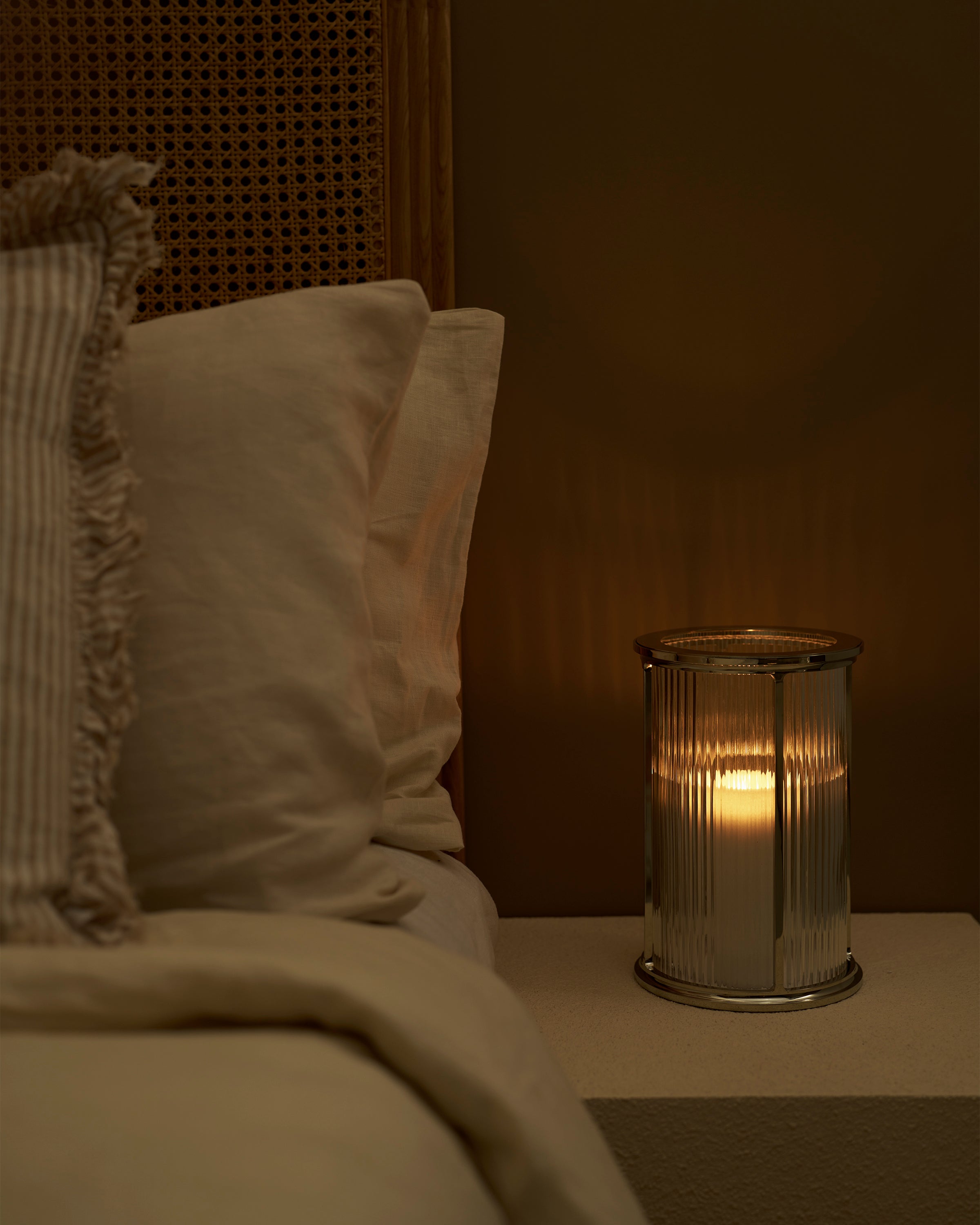 Battersea Candle Lantern Polished Nickel | Tealight Holder | Lighting