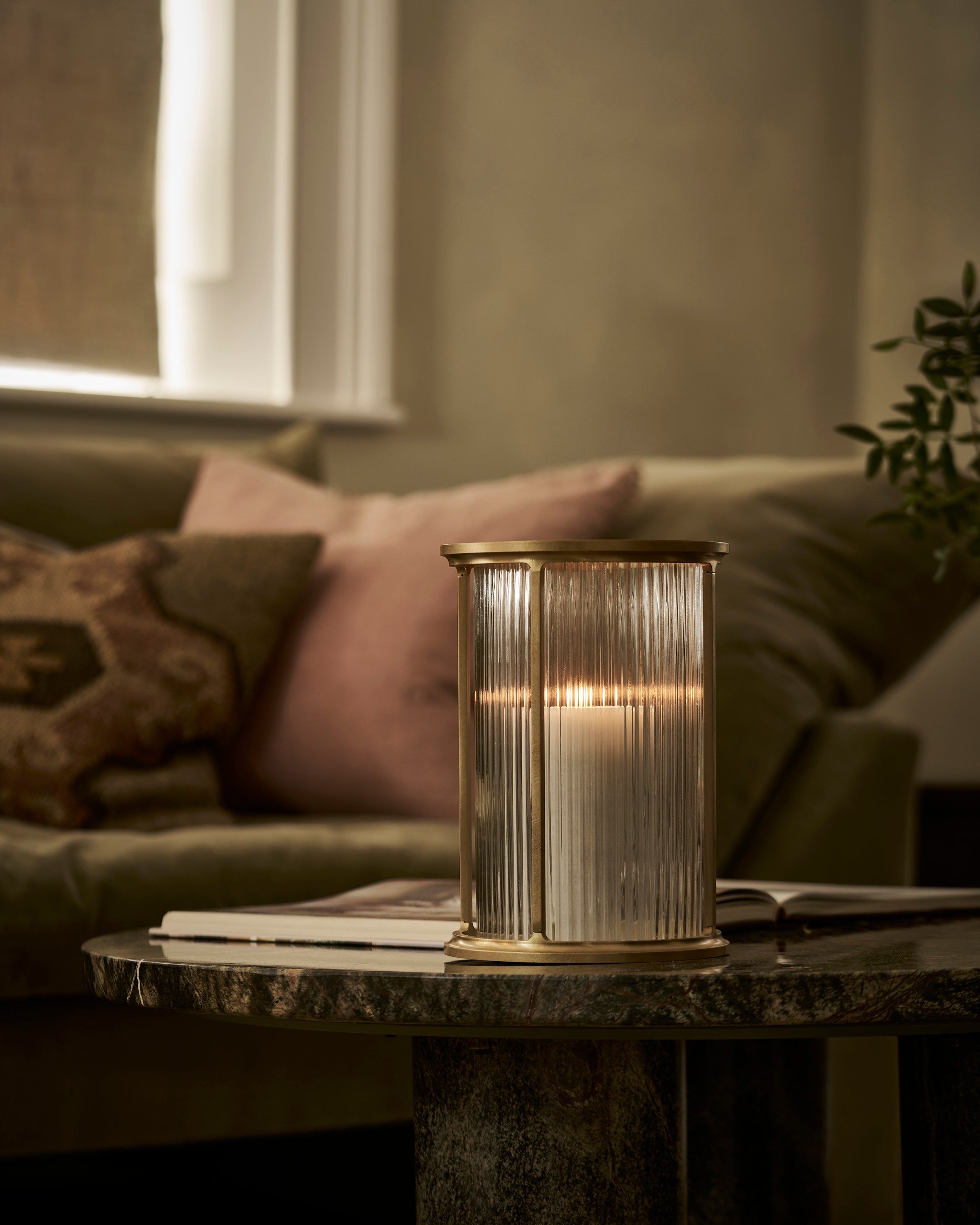 Battersea Candle Lantern Antique Brass | Tealight Holder | Lighting