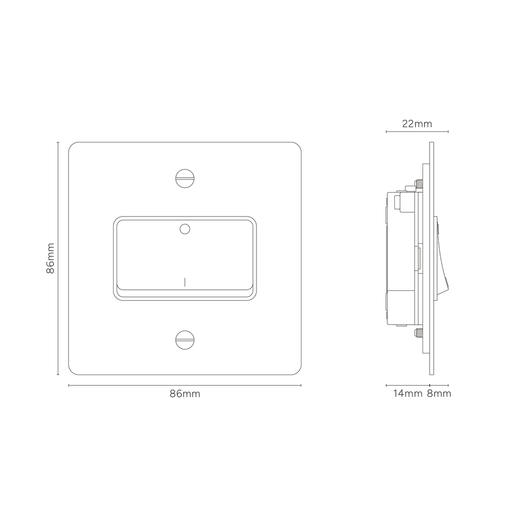 Single Fan Isolator Switch Paintable Black | Switches & Dimmers